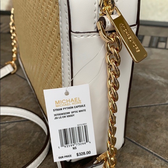 Michael Kors | Bags | Michael Kors Straw Python Capsule Jsi Lg Ew Xbody | Poshmark